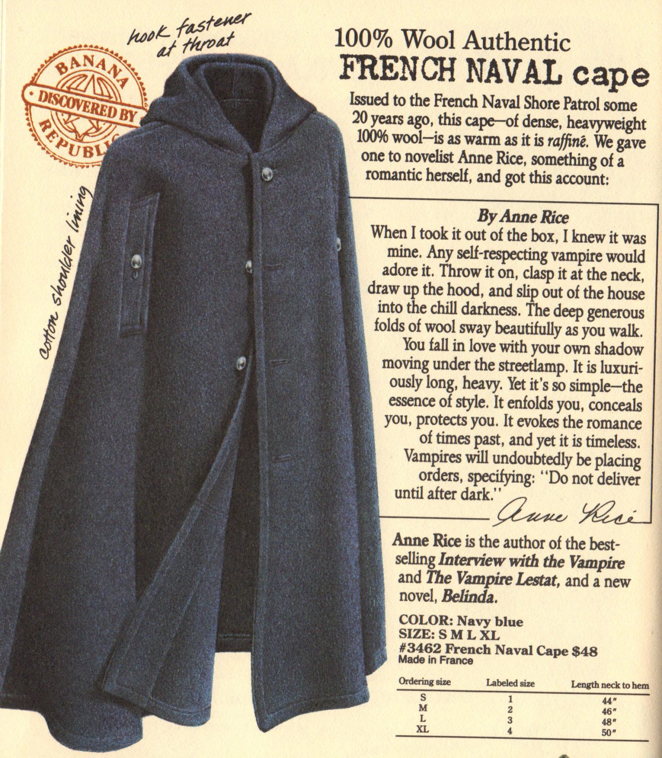 Wool Naval Cape – Abandoned Republic