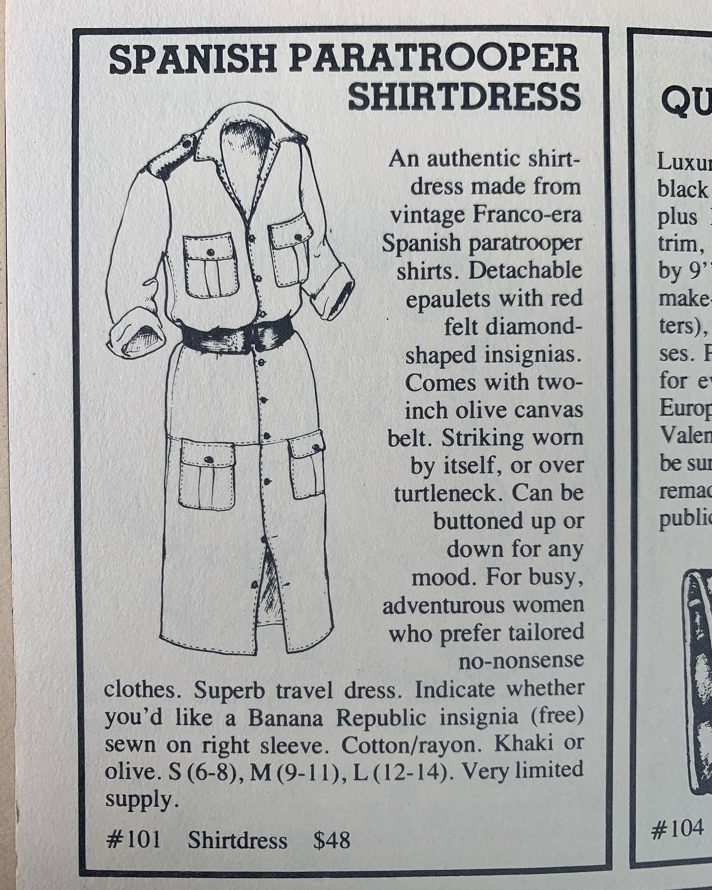 1978 Spanish Paratrooper Shirt Dress – Abandoned Republic